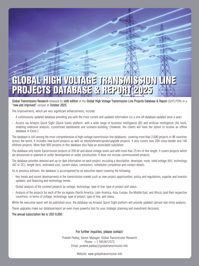 Global High Voltage Transmission Line Projects Database & Report ...